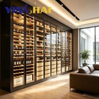 China Custom Stainless Wine Cooler Solid Oak Silent Wine Storage Racks for sale