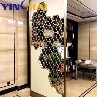 China Custom Stainless Steel Screen Partition Irregular Honeycomb Hollow Divider for sale
