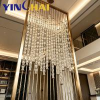China Custom Stainless Steel Screen Partition Crystal Bead Divider Light Luxury Home Decor for sale