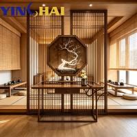 China Custom Stainless Steel Screen Partition Vertical Grille New Chinese Divider for sale