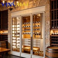 China APP Controlled Custom White Frame Stainless Steel Constant Temperature Wine Cabinet for sale