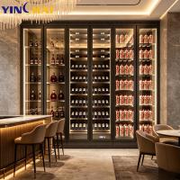 China Commercial Glass Vibration Free Wine Cooler Multi-Door LED Large Capacity for sale