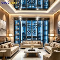 China Custom Stainless Steel Glass LED Constant Temperature Wine Display Cabinet for sale