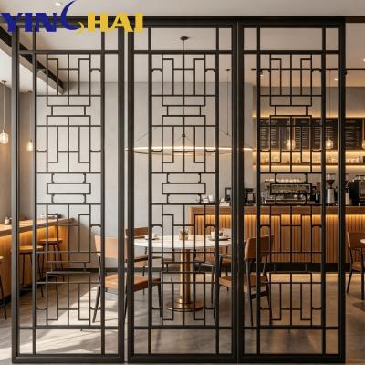 China Stainless Steel  Geometric Lattice Partition Screen With  Chinese Line Design for sale