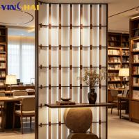 China YINGHAI Custom Stainless Steel Frame Backlit Acrylic Grid Screen Partition for sale