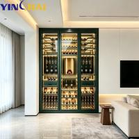 China YINGHAI Custom Dark Green Stainless Steel Constant Temperature Wine Cabinet for sale