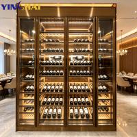 China Large Capacity Wine Cabinet Stainless Steel LED Villa Storage Cabinet for sale
