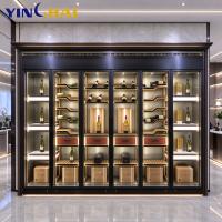 China Dark Purple Bronze Stainless Steel Constant Temperature Wine Cabinet With LED Display for sale