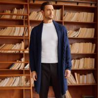 China Men's long shawl collar knitted cardigan coat for sale