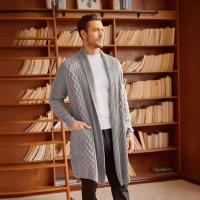 China Men's long shawl collar knitted cardigan coat for sale