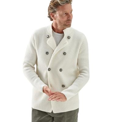 China Men's 100% cotton chunky double breasted knitted cardigan for sale