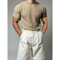 China Men's 100% long stable cotton short sleeve pullover for sale