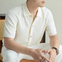China Men's 100% long stable cotton short sleeve cardigan for sale
