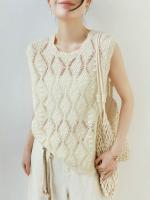 China Women's knitted  crotched vest(linen lyocell) for sale