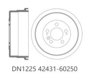 China 42431-60250 DRUM SUB-ASSY, REAR BRAKE  For 4243160250 Toyota LAND CRUISER HZJ71  HZJ74  HZJ76  HZJ79 for sale