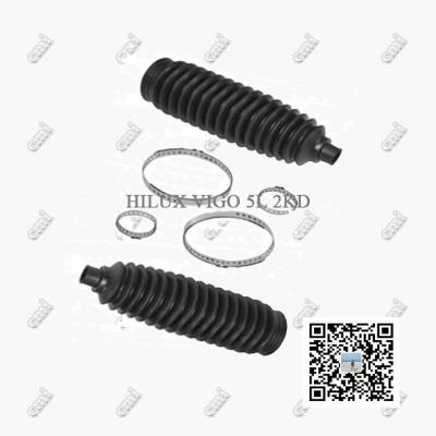 China Black Steering Rack Boot 455350K010 TS16949 Certified - Toyota CV Joint Silicone Boot with Drive Shaft Clips for sale