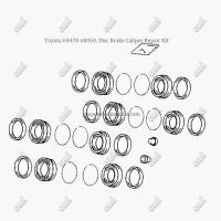 China Toyota 04478-60050 Disc Brake Caliper Repair Kit for 4Runner FJ Cruiser Front Brake System for sale