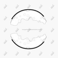 China Nissan Vanette E2200 Mazda Titan Rear Drum Brake Shoes with 30,000-50,000 KM Warranty and Multi-Vehicle Compatibility for sale