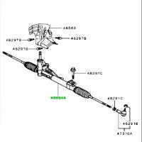 China 4410A005 Steering Rack Gearbox Mitsubishi Outlander 4410A247 4410A003 4410A259 CY4A CW5W RHD 4B12 for sale