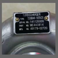 China Mitsubishi TD06 Turbocharger 49179-00270 for 4D34 & 6D31 Engines - Fuso Canter Truck Turbo Replacement for sale