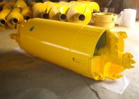 China Yellow NM400 50mm Bottom Plate Drilling Bucket Auger for sale