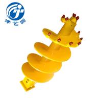 China Portable Earth 600mm Rock Drilling Auger With Tungsten Carbide Bullet Teeth for sale