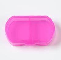 China Plastic Medicine Storage Box Mini Portable Pill Box Case Dispenser Organizer 5.7x3.1x1.3cm for sale