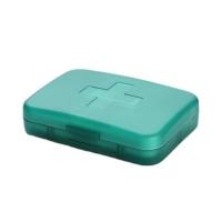 China Plastic Pill Box 6 Compartment Travel Medicine Organizer 9.5x7.2x2.8cm for sale