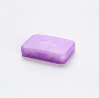 China Plastic Pill Box 6 Compartment Travel Medicine Organizer 9.5x7.2x2.8cm for sale
