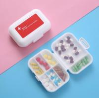 China Double Layer Plastic Medicine Box Travel Pill Storage 11.5x7x2.5cm Custom Logo for sale