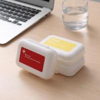 China Double Layer Plastic Medicine Box Travel Pill Storage 11.5x7x2.5cm Custom Logo for sale