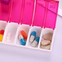 China 7 Day Weekly Plastic Travel Pill Case Container Portable Medicine Dispenser Storage Box 13.5cm for sale