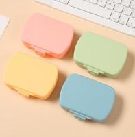 China Custom Logo Plastic Pill Storage Box Case Small Pill Organiser Medicine Box 13.5x5.2x2.3cm for Travel for sale