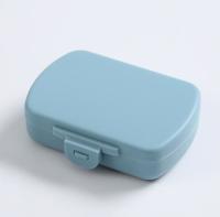 China Custom Logo Plastic Pill Storage Box Case Small Pill Organiser Medicine Box 13.5x5.2x2.3cm for Travel for sale