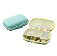 China Custom Printed Double Layer Plastic Pill Organizer Case 11x8x3cm for Travel for sale