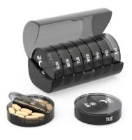 China Color Transparent Plastic 2 Weeks Pill Box 14 Case Portable Pill Storage Container for sale