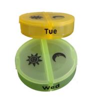 China Color Transparent Plastic 2 Weeks Pill Box 14 Case Portable Pill Storage Container for sale