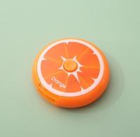 China Customized Plastic Button Round Medicine Pill Box Container Dispenser for Promotion for sale