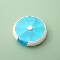 China Customized Plastic Button Round Medicine Pill Box Container Dispenser for Promotion for sale