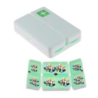 China Plastic Foldable Medicine Pill Organizer Box 10x7x2.5cm Travel Medical Box for sale