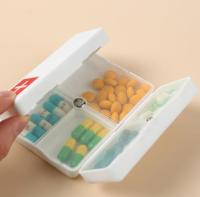 China Plastic Foldable Medicine Pill Organizer Box 10x7x2.5cm Travel Medical Box for sale