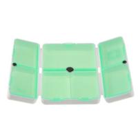 China Plastic Foldable Medicine Pill Organizer Box 10x7x2.5cm Travel Medical Box for sale