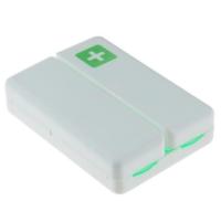 China Plastic Foldable Medicine Pill Organizer Box 10x7x2.5cm Travel Medical Box for sale