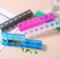 China PP Mini 7 Day Weekly Medicine Pill Case Box 10x7x2.5cm Travel Business Medical Container for sale