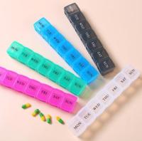 China PP Mini 7 Day Weekly Medicine Pill Case Box 10x7x2.5cm Travel Business Medical Container for sale