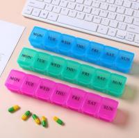 China PP Mini 7 Day Weekly Medicine Pill Case Box 10x7x2.5cm Travel Business Medical Container for sale