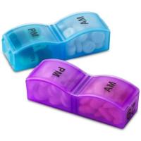 China Color Transparent Monthly Pill Organizer Dispenser Plastic Pill Box 20.5x10.3x7cm for sale