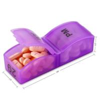 China Color Transparent Monthly Pill Organizer Dispenser Plastic Pill Box 20.5x10.3x7cm for sale