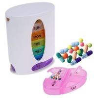 China Oval Shape Pocket Plastic Mini Pill Box Case 28 Compartments 7 Day Pill Storage Box for sale