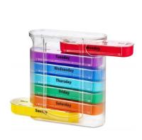 China Weekly Pill Organizer 7 Day 4 Times a Day Medicine Box 11.5x13x4.3cm Plastic for sale
